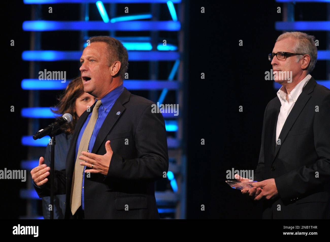 Winners of the PGA Green Production Award, from left, Lydia Dean ...