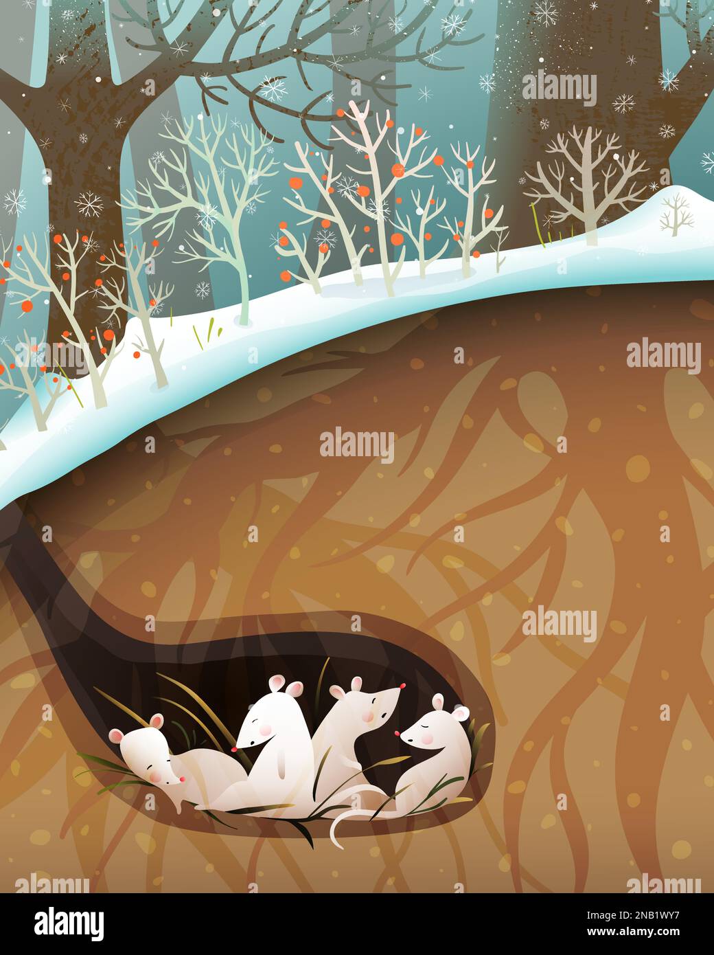 Mouse burrow Stock Vector Images - Alamy