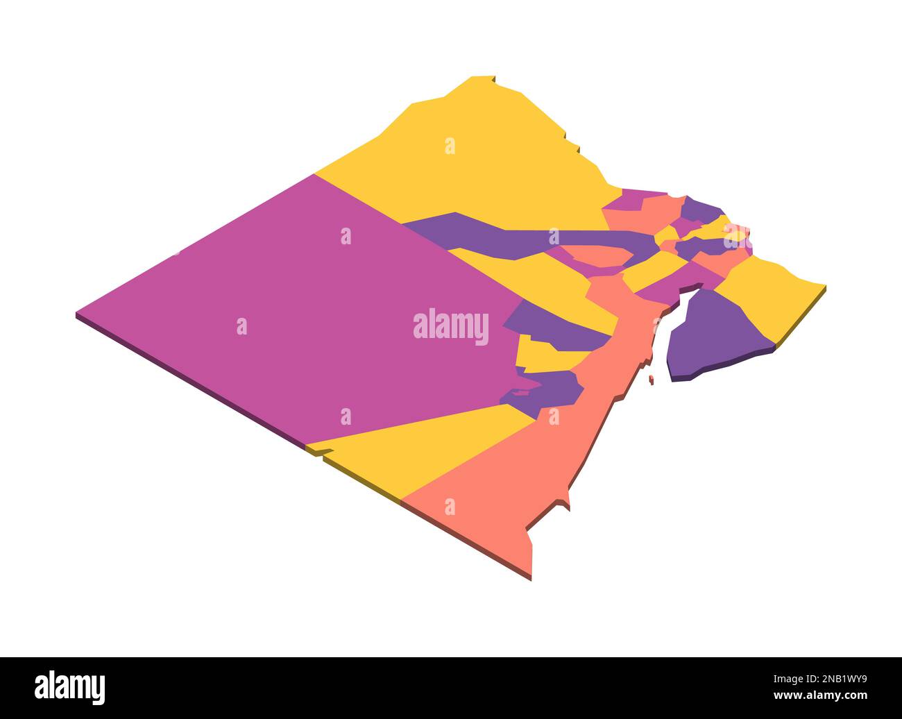 Egypt political map of administrative divisions - governorates ...