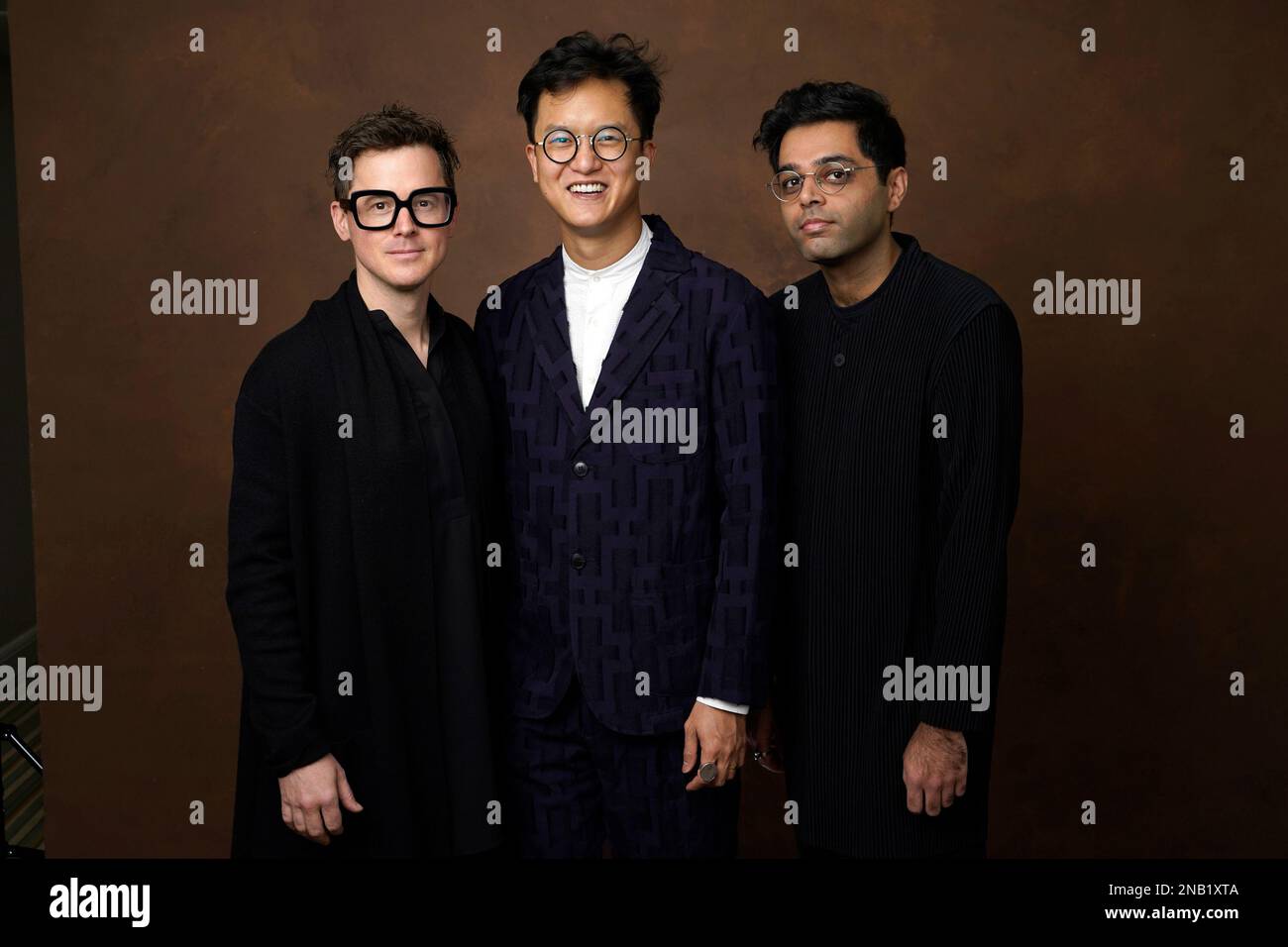 Ryan Lott, from left, Ian Chang, and Rafiq Bhatia of Son Lux pose for a ...
