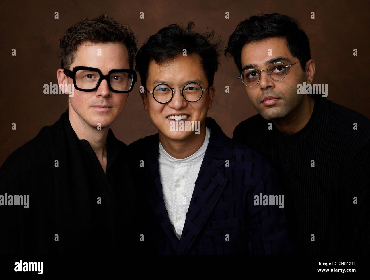 Ryan Lott, from left, Ian Chang, and Rafiq Bhatia of Son Lux pose for a ...
