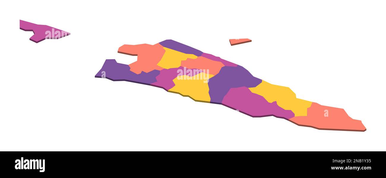 East Timor political map of administrative divisions - municipalities ...