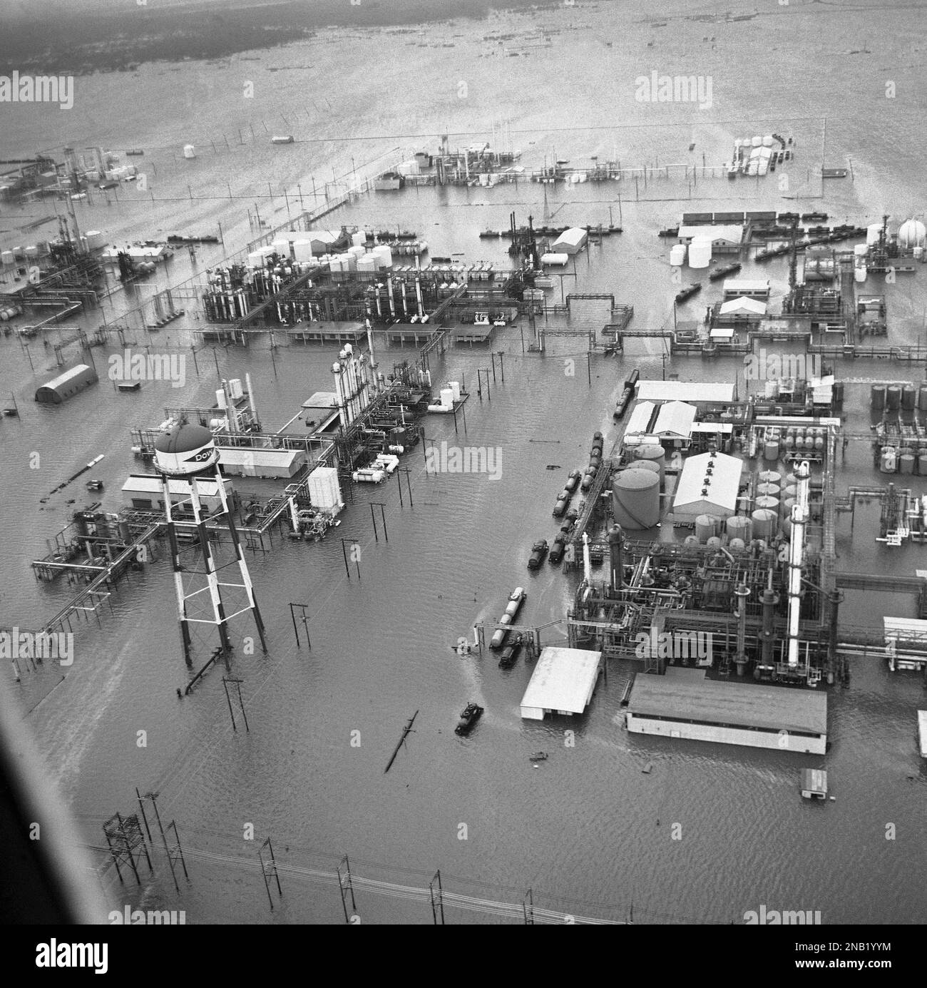 An aerial view of a portion of Dow Chemical Company’s huge chemical ...