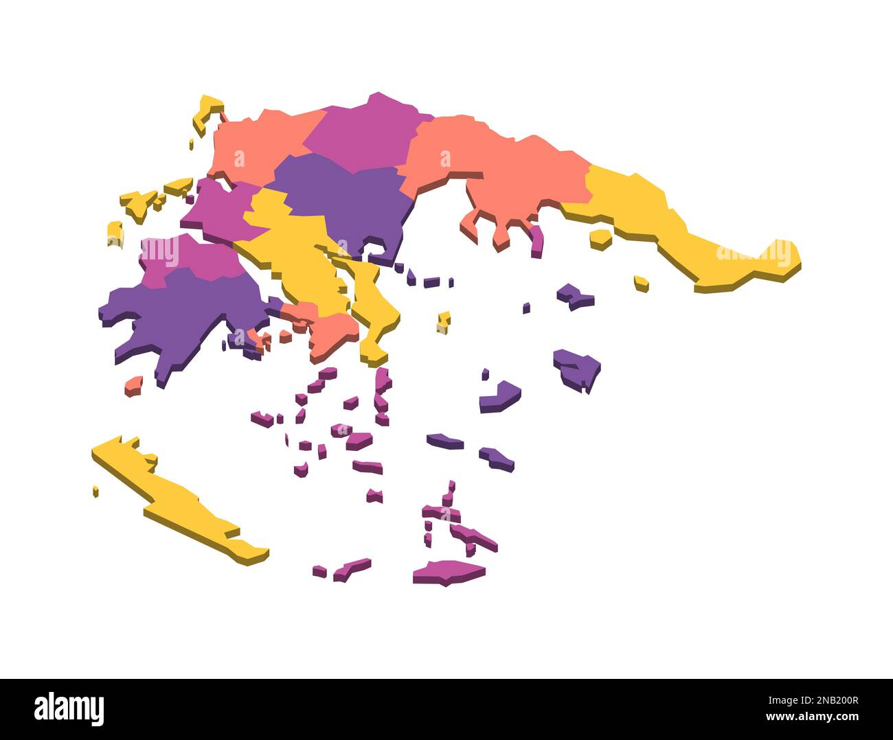 Greece political map of administrative divisions - decentralized ...