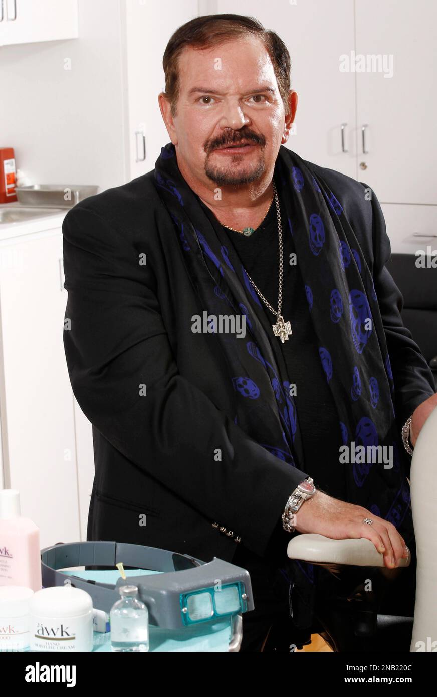 Dermatologist Arnold Klein poses for a portrait in his office in ...