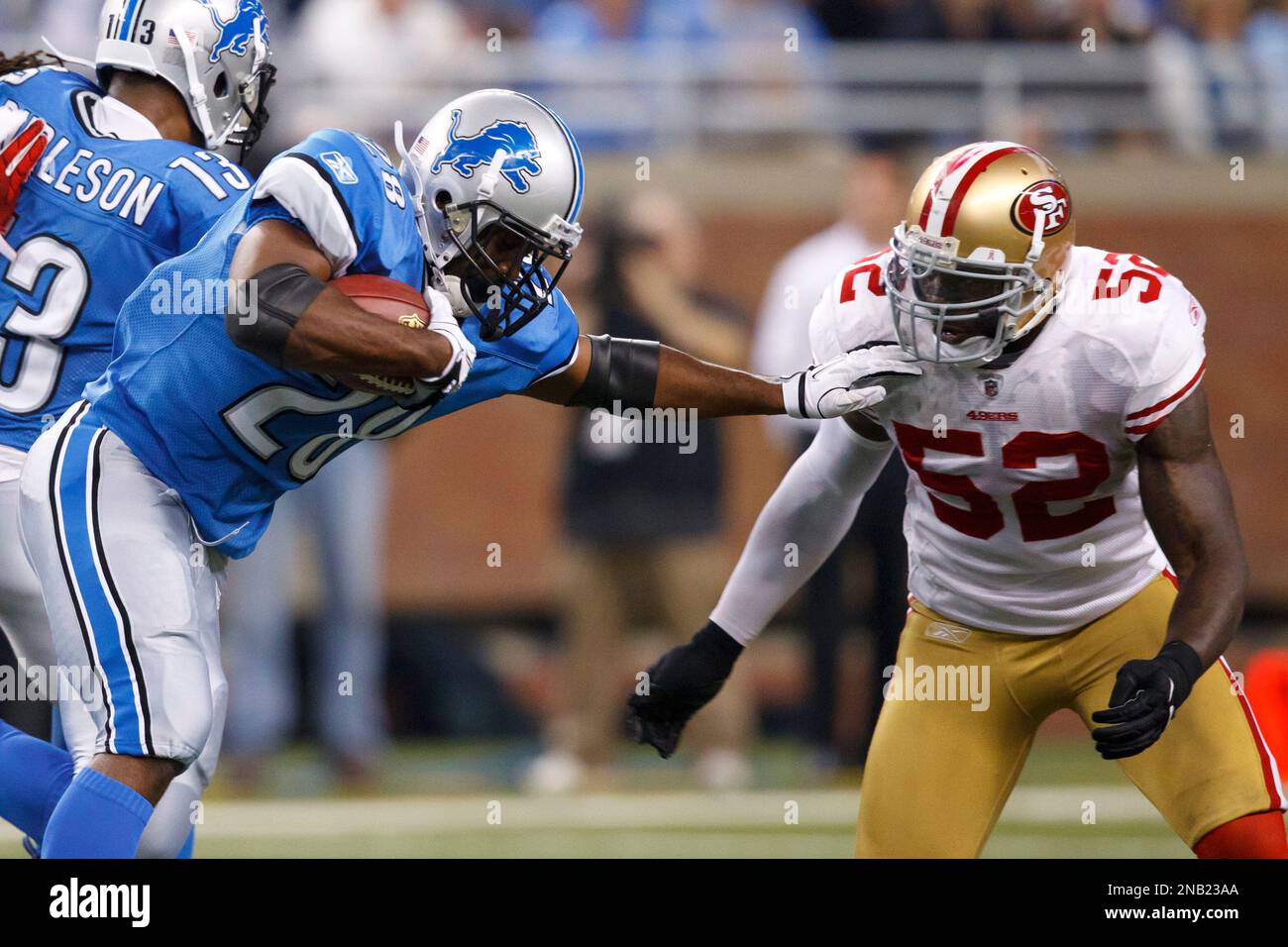 Detroit Lions running back Maurice Morris (28) runs the ball at San ...