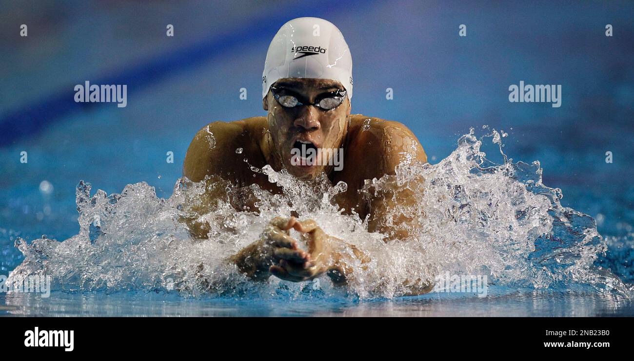 Panama's Edgar Roberto Crespo propels himself through the water during ...