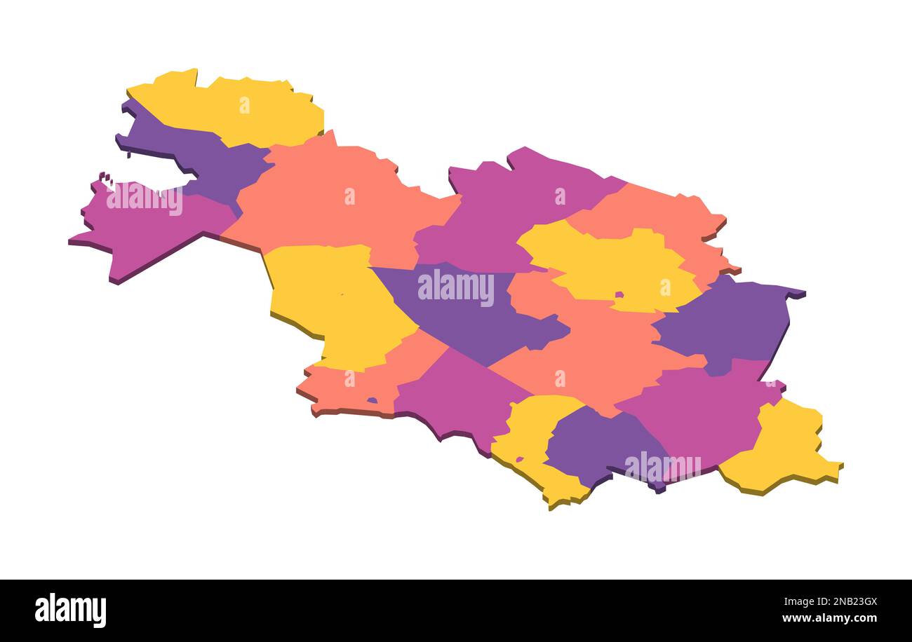 Kazakhstan political map of administrative divisions - regions and ...