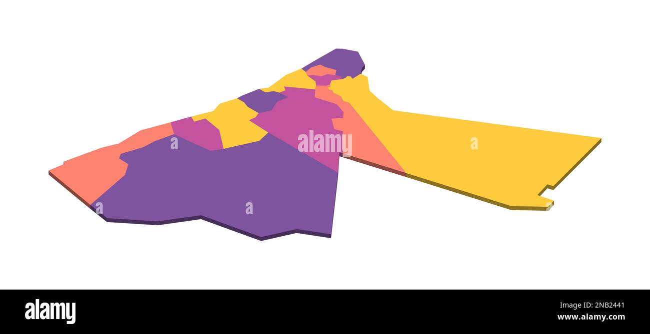 Jordan political map of administrative divisions - governorates ...