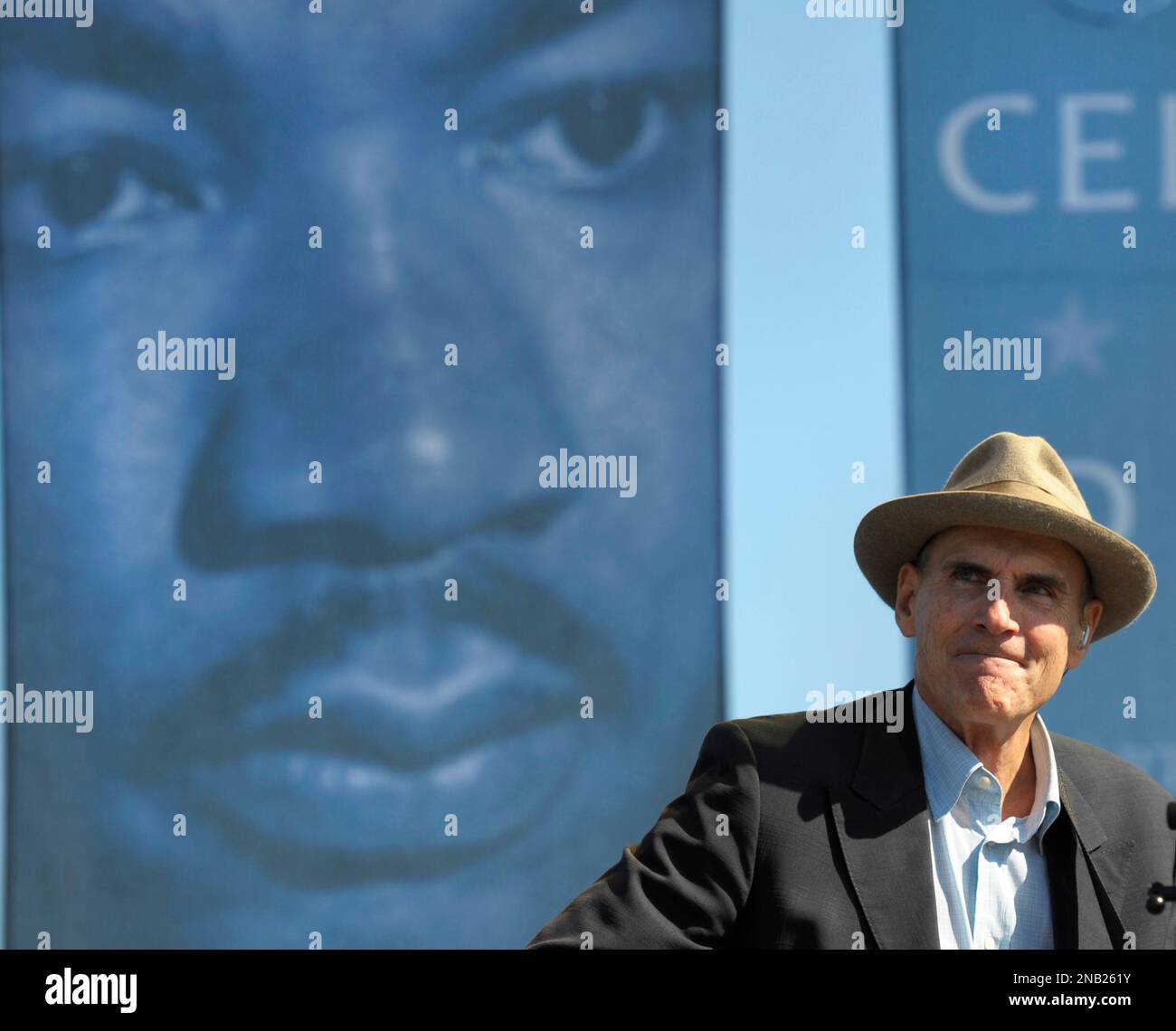 Singer songwriter James Taylor performs at the dedication of the Martin ...
