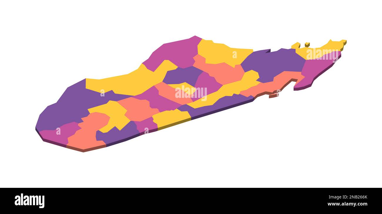 Madagascar political map of administrative divisions - regions ...