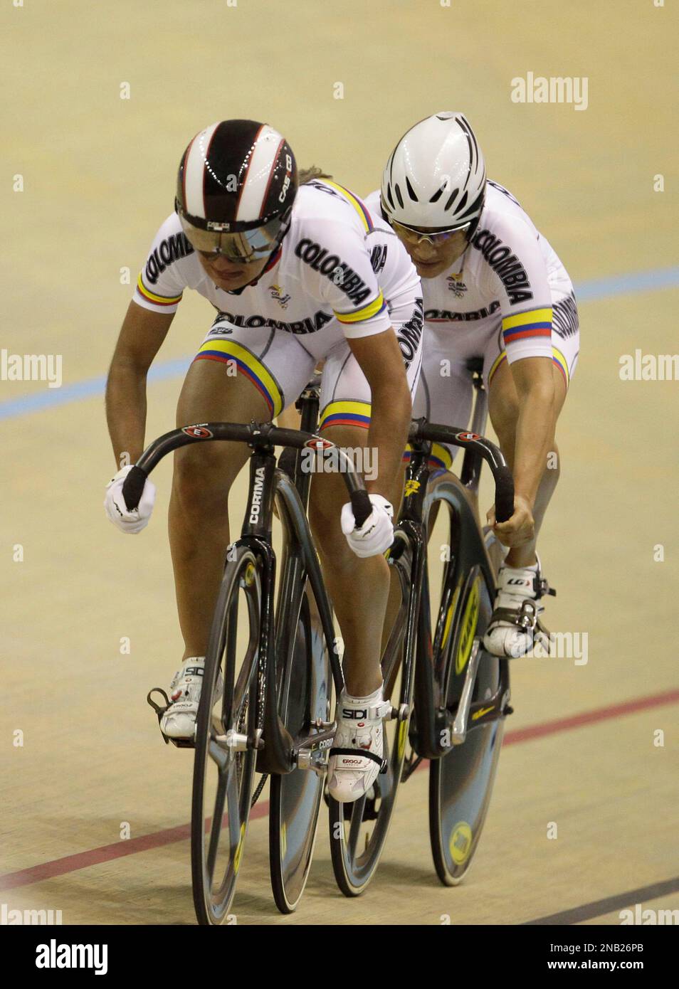 Colombia's Diana Garcia and Juliana Gaviria pedal to win the silver ...