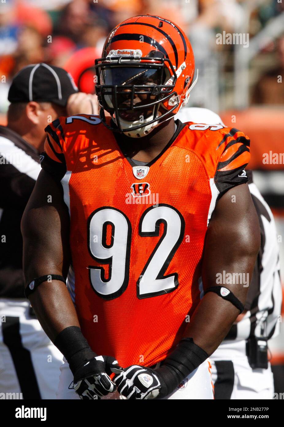 Cincinnati Bengals' defensive end Frostee Rucker between plays against ...