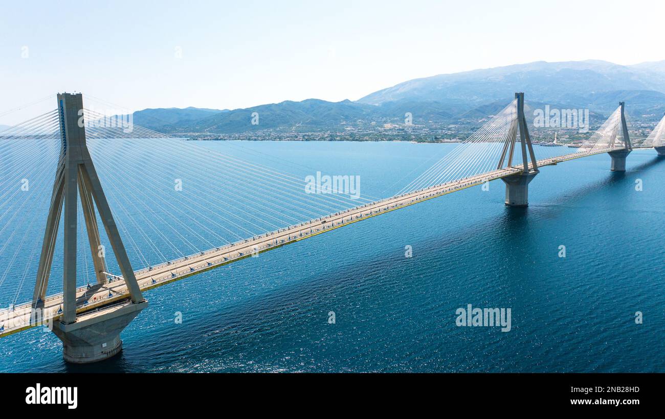 Cable bridge of Rio - Antirio Stock Photo - Alamy