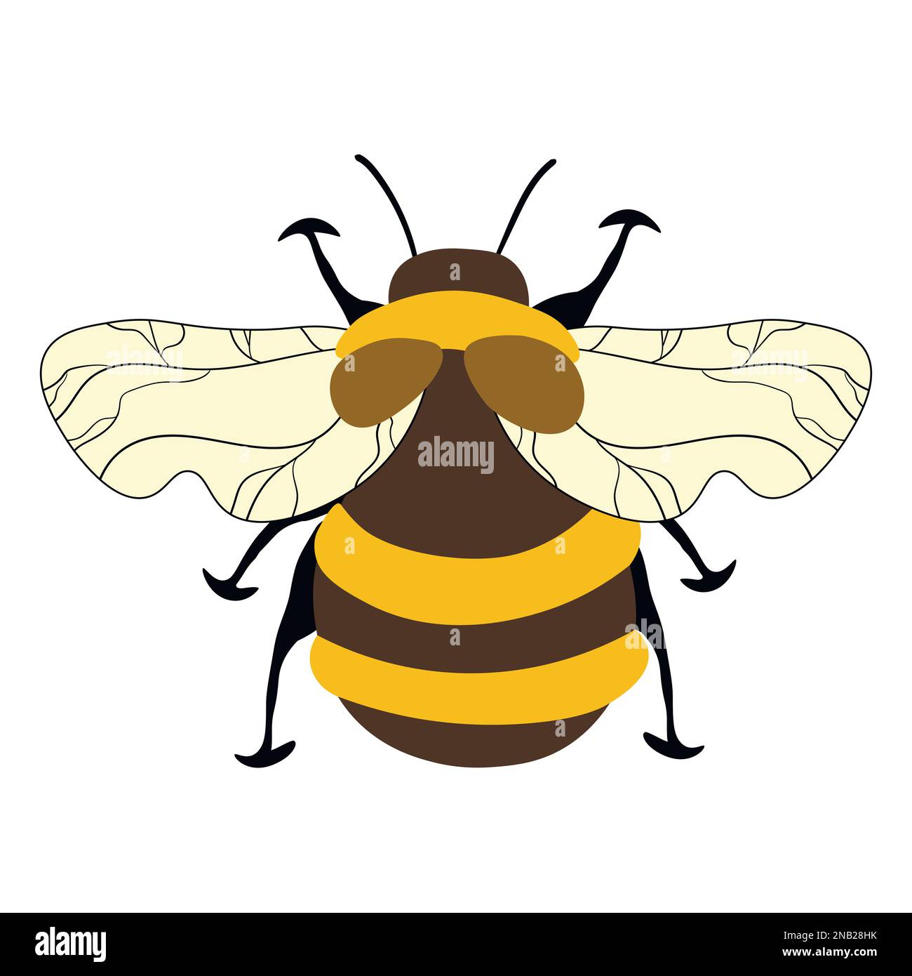 Cartoon bee mascot. A small bees flies. Wasp collection. Vector ...