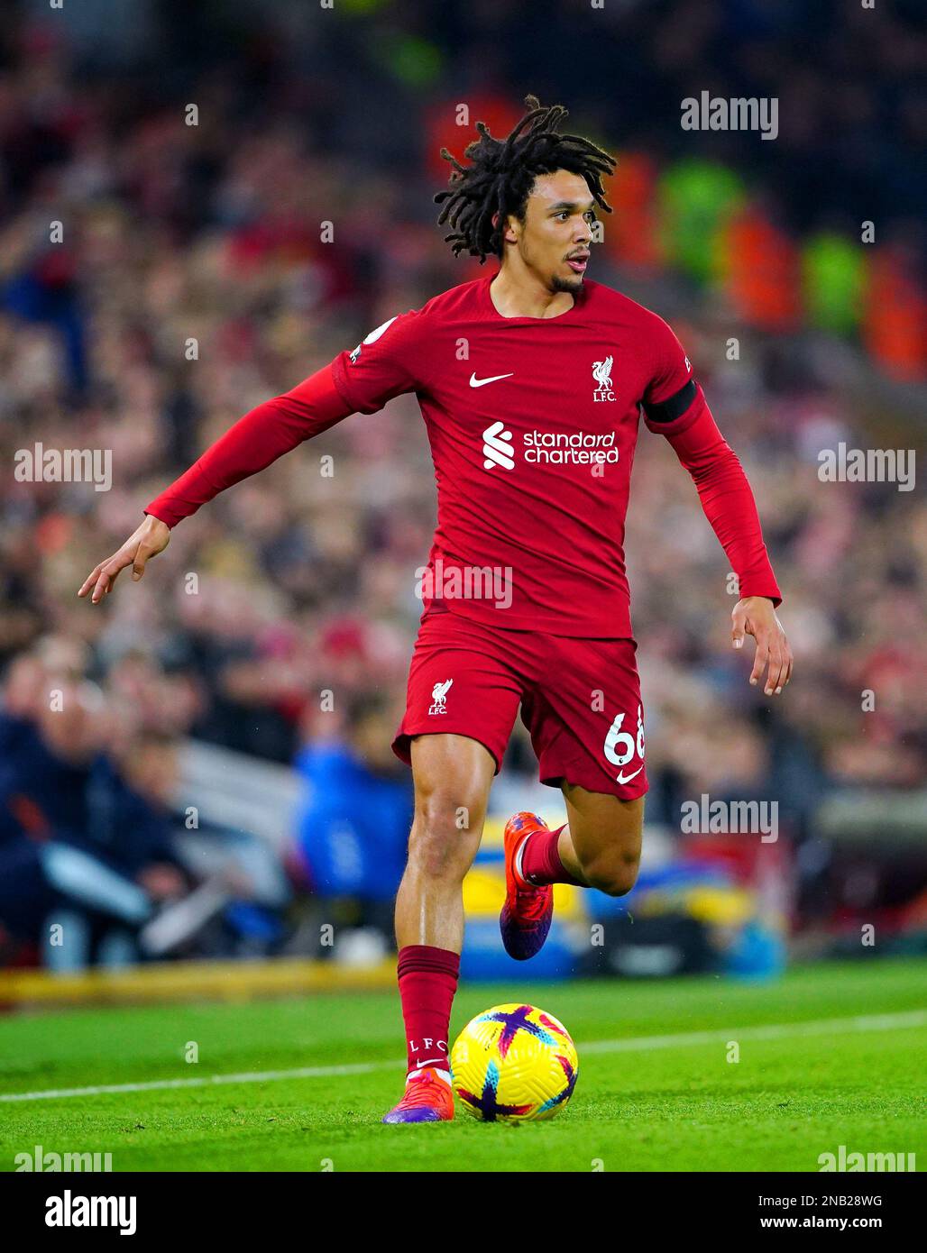 Liverpool's Trent Alexander-Arnold during the Premier League match at ...