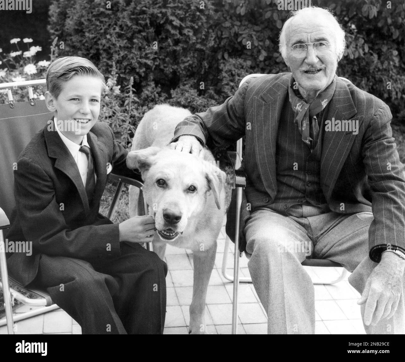 Veteran actor Donald Crisp, 78, and David Ladd, 11-year-old son of ...