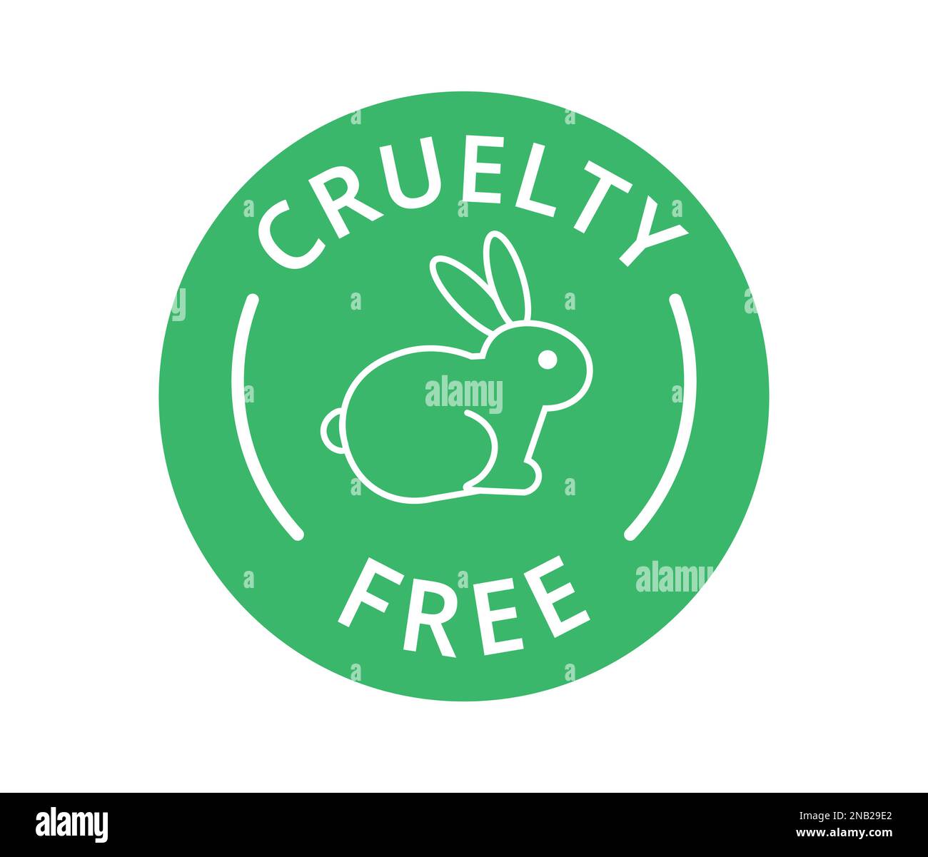 Green version of cruelty free symbol rabbit. Concept of labels and ...