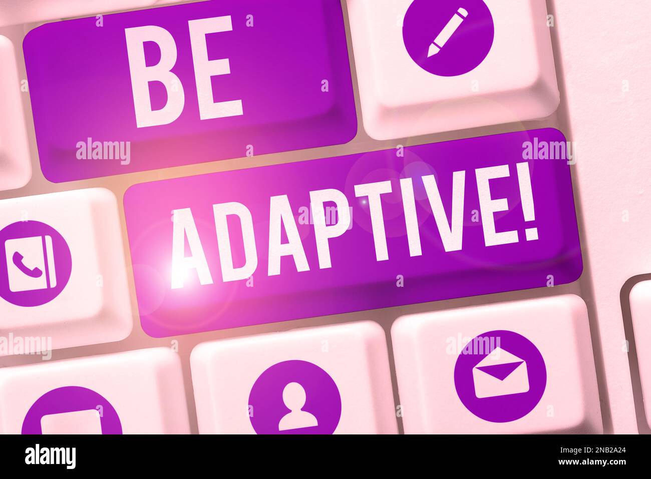 Text showing inspiration Be Adaptive. Word for make the difference ...