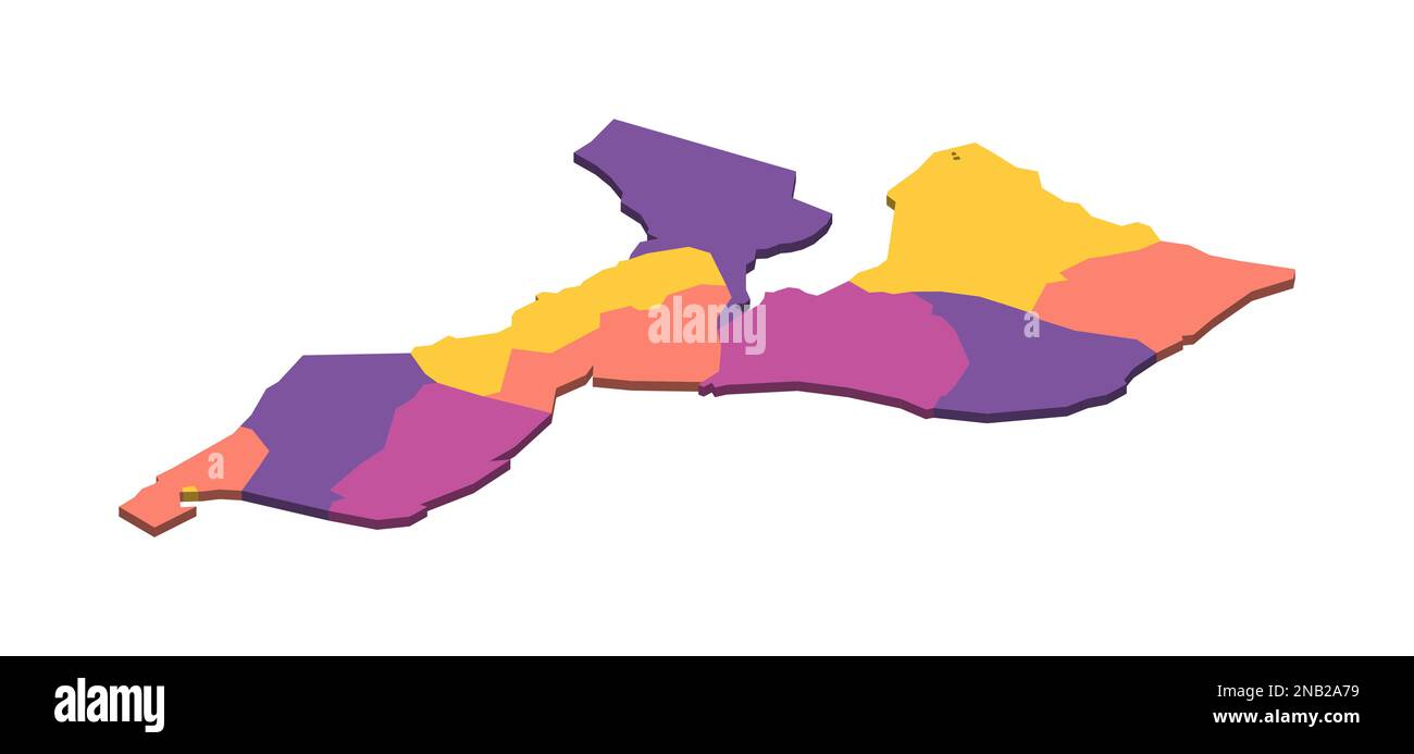Mozambique political map of administrative divisions - provinces and ...