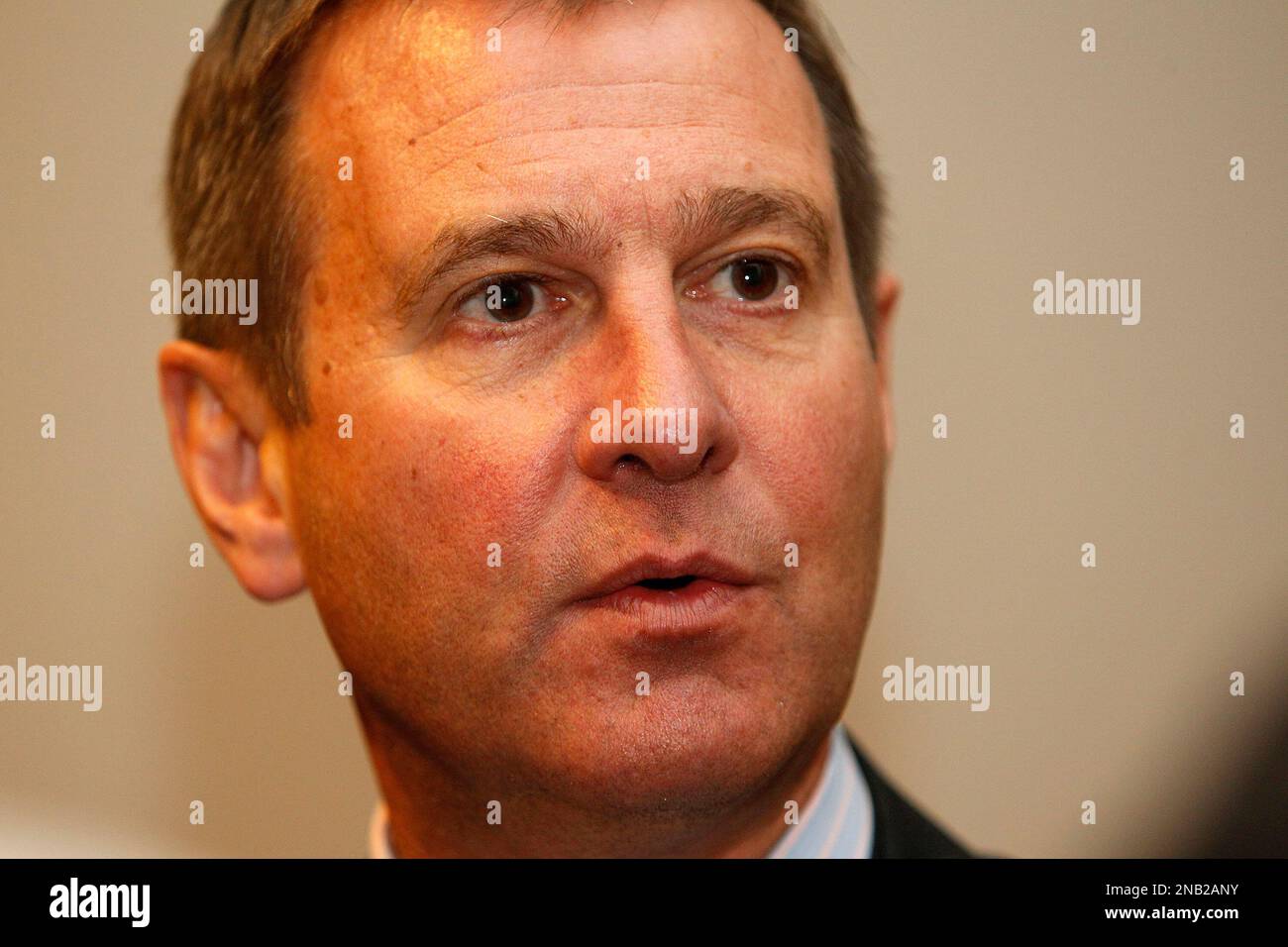 Wales Rugby Union Group Chief Executive Roger Lewis speaks to the media ...