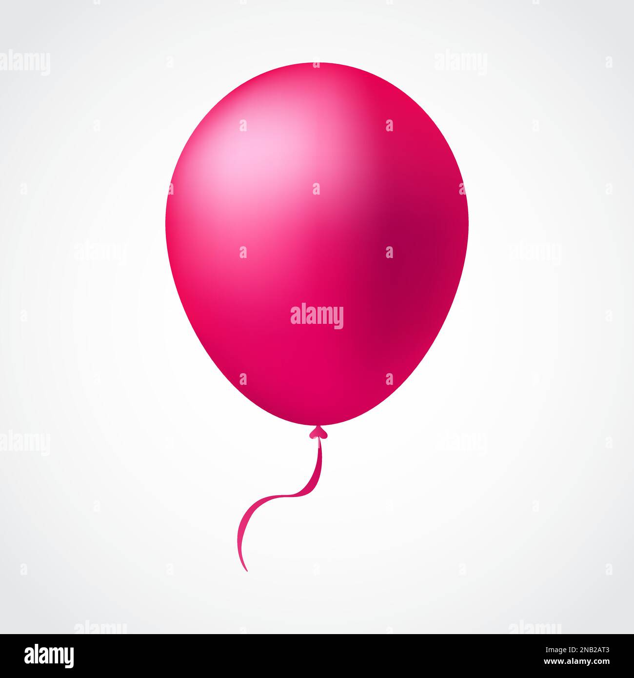 Realistic Pink Shiny Balloon Isolated Vector Illustration Stock Vector ...