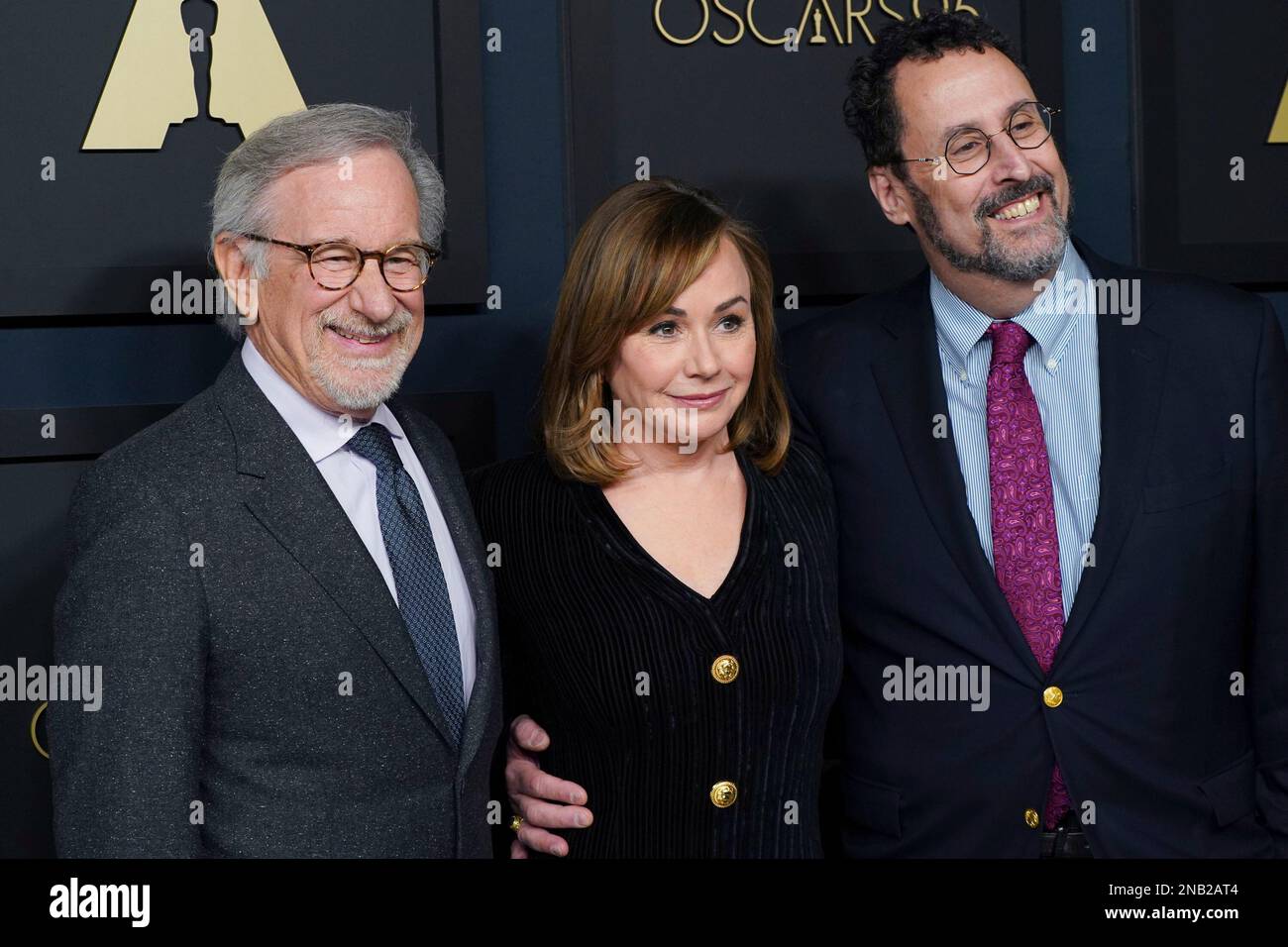 Steven Spielberg, from left, Kristie Macosko Krieger and Tony Kushner ...
