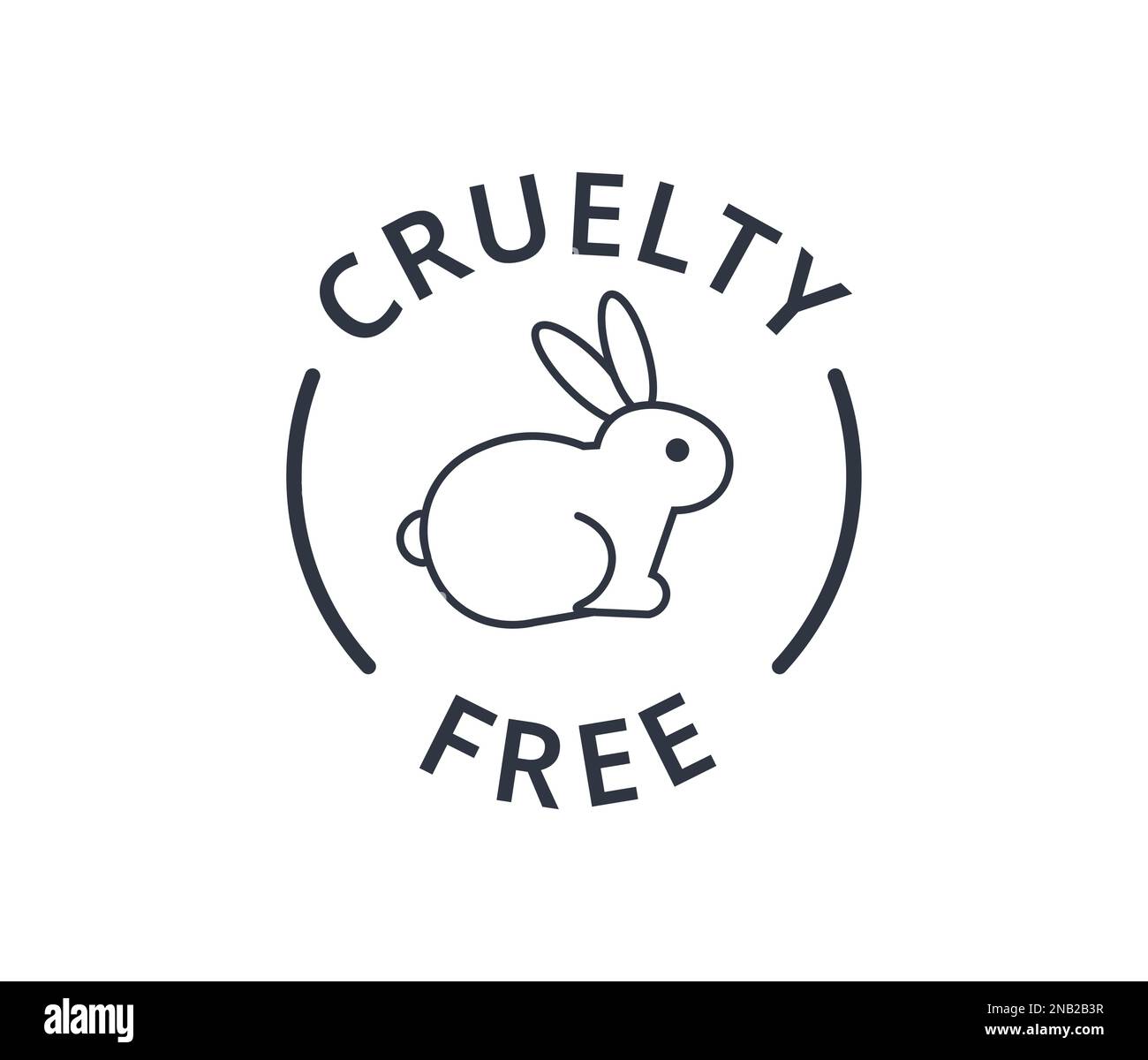 Isolated cruelty free symbol rabbit. Concept of labels and products ...