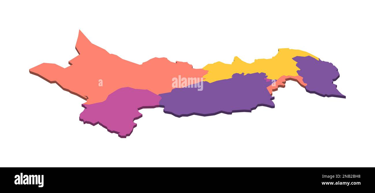 Pakistan political map of administrative divisions - provinces and autonomous territories ...