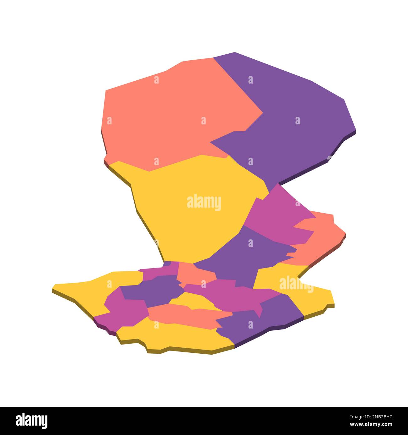 Paraguay political map of administrative divisions - departments and ...