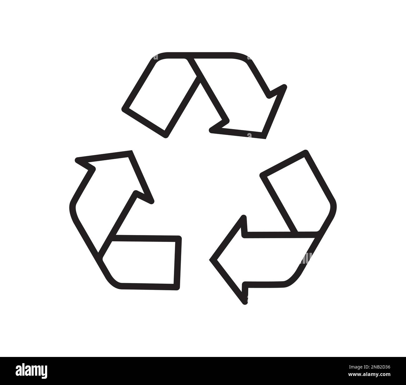 Recycle Symbol Line Icon Isolated Vector Illustration Stock Vector Image And Art Alamy