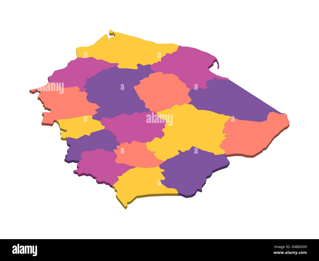 Poland political map of administrative divisions - voivodeships ...
