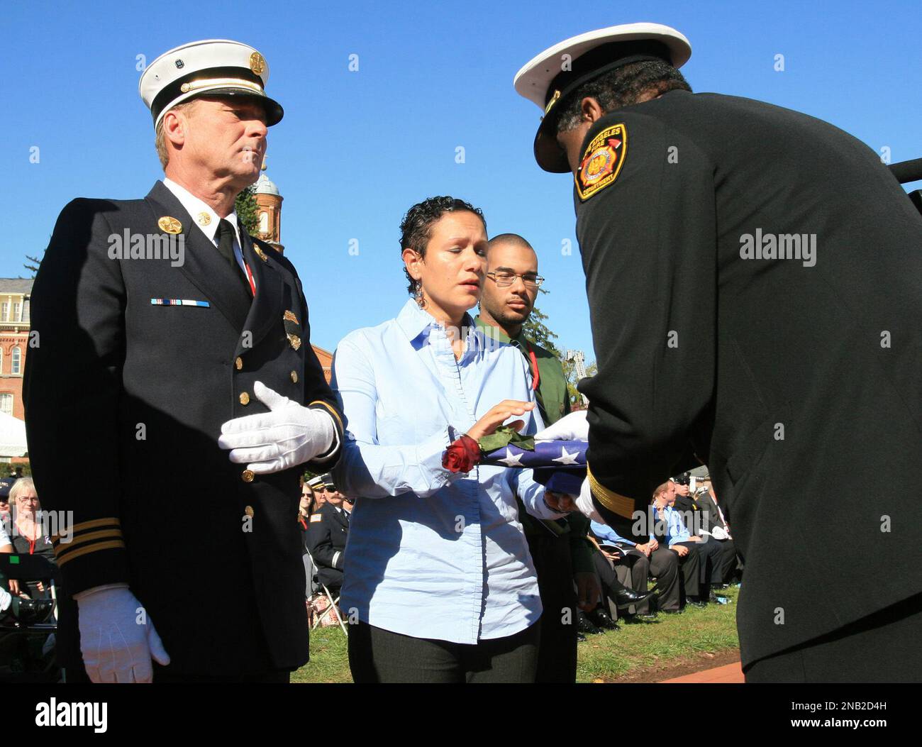 Mrianne Velasquez, wife of Bridgeport, Conn., firefighter Lt. Steve ...