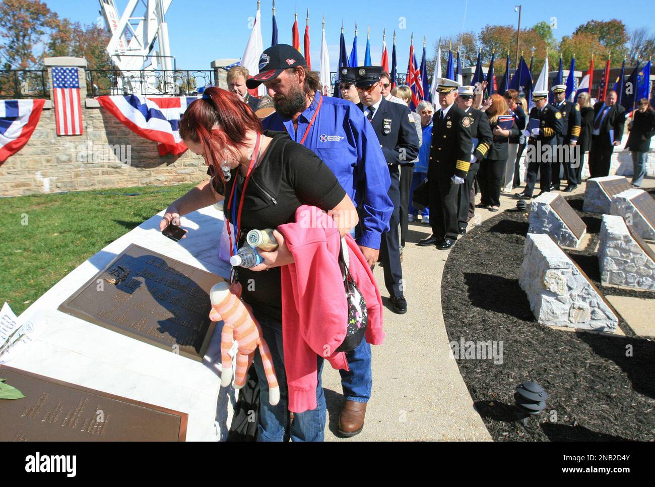 Firefighters, friends and family members of firefighters from around ...