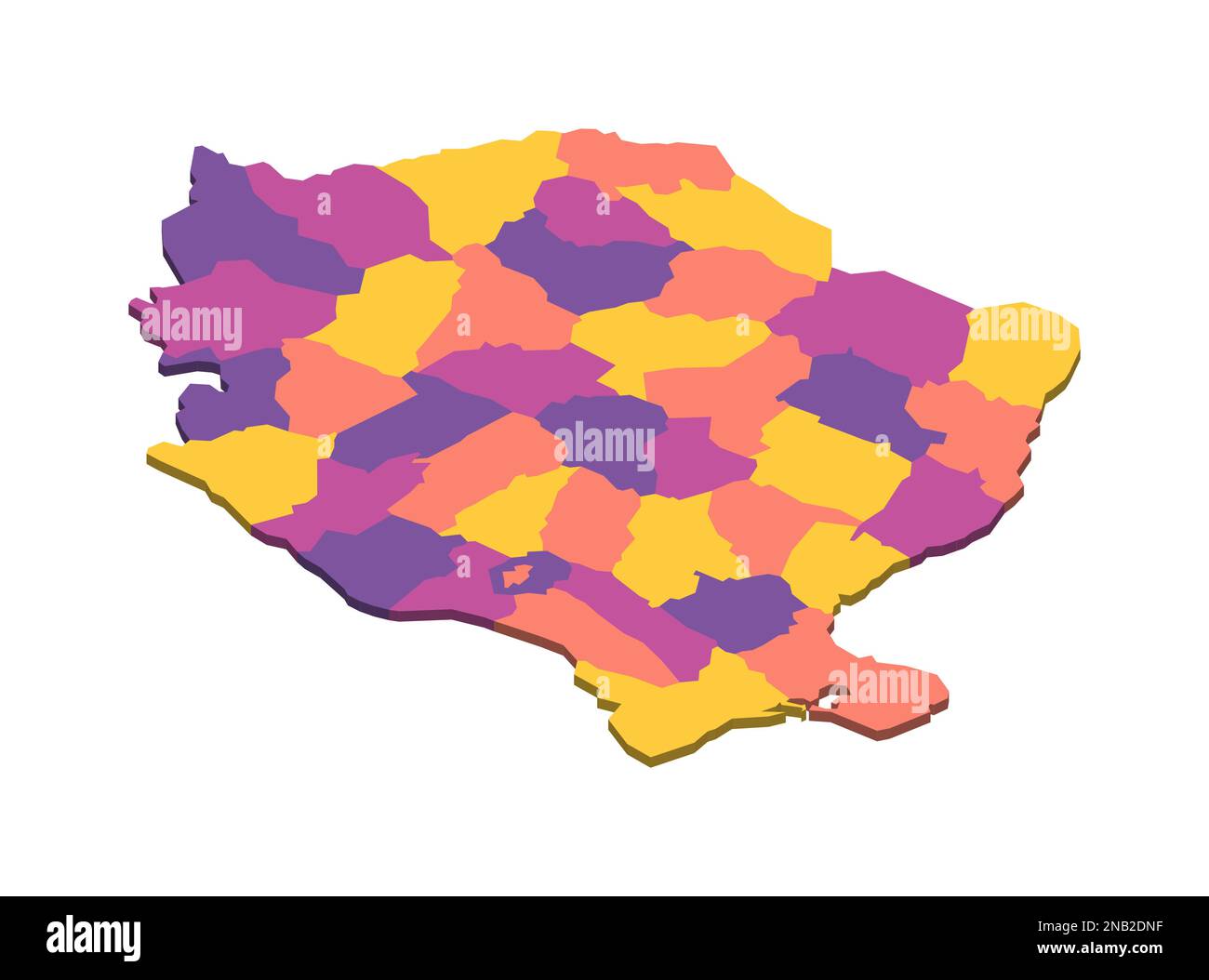 Romania political map of administrative divisions - counties and ...