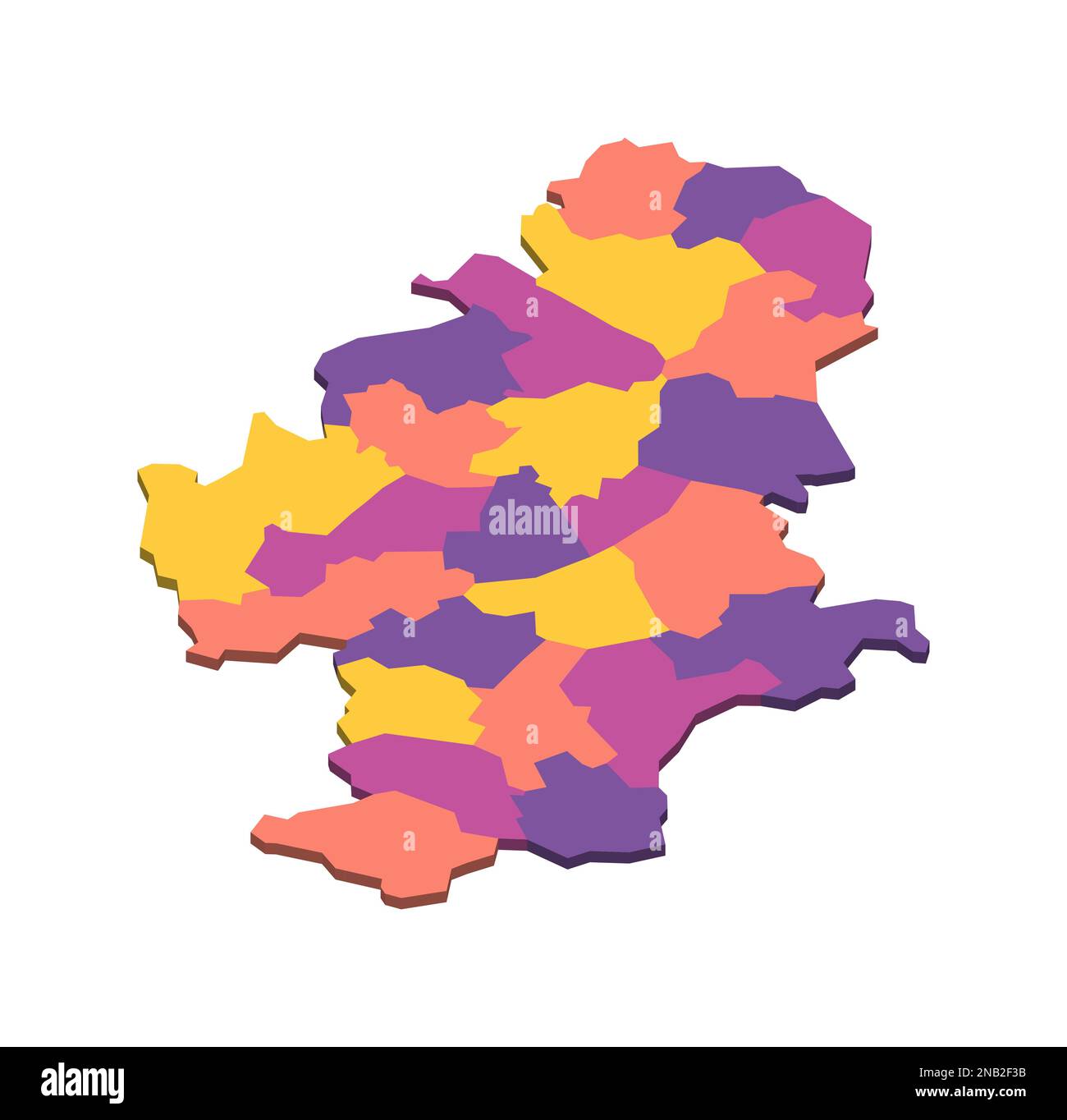 Serbia political map of administrative divisions - okrugs and ...