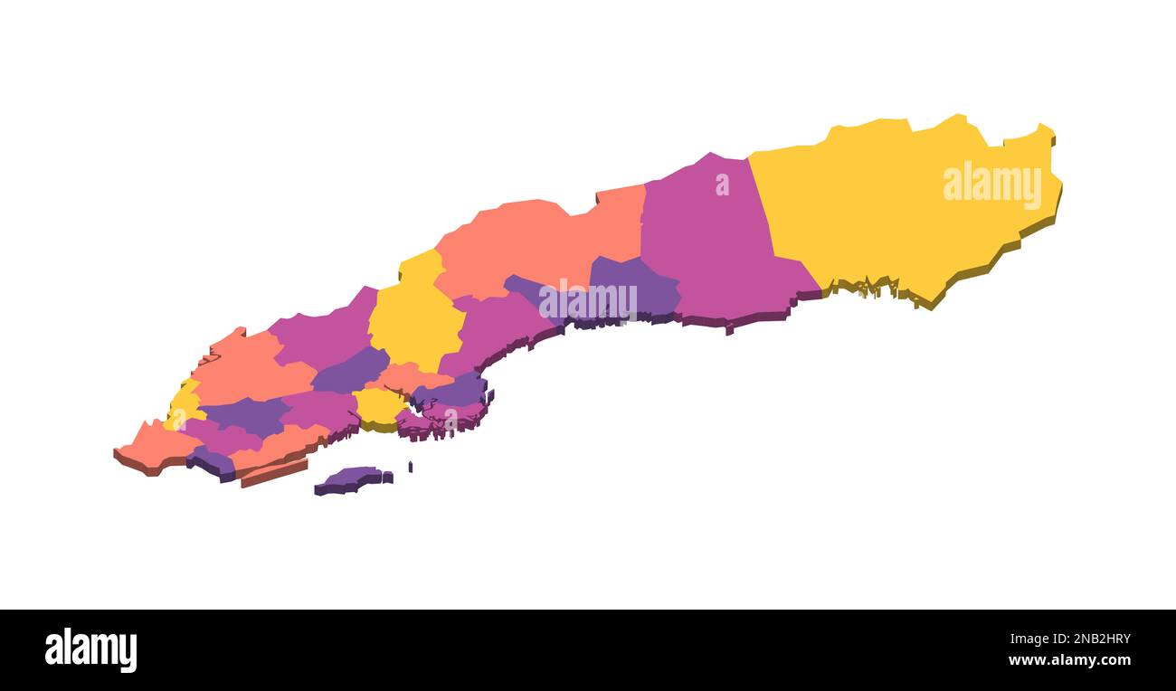 Sweden political map of administrative divisions - counties. Isometric ...