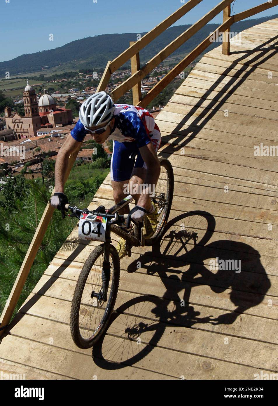 U.S.' Jeremiah Tyrone Bishop competes in men's cross country mountain ...