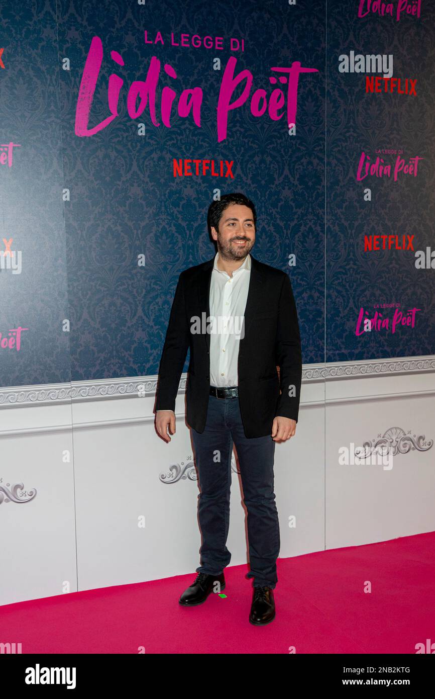 Turin, Italy. 13th Feb, 2023. Turin. Red carpet of the presentation at ...