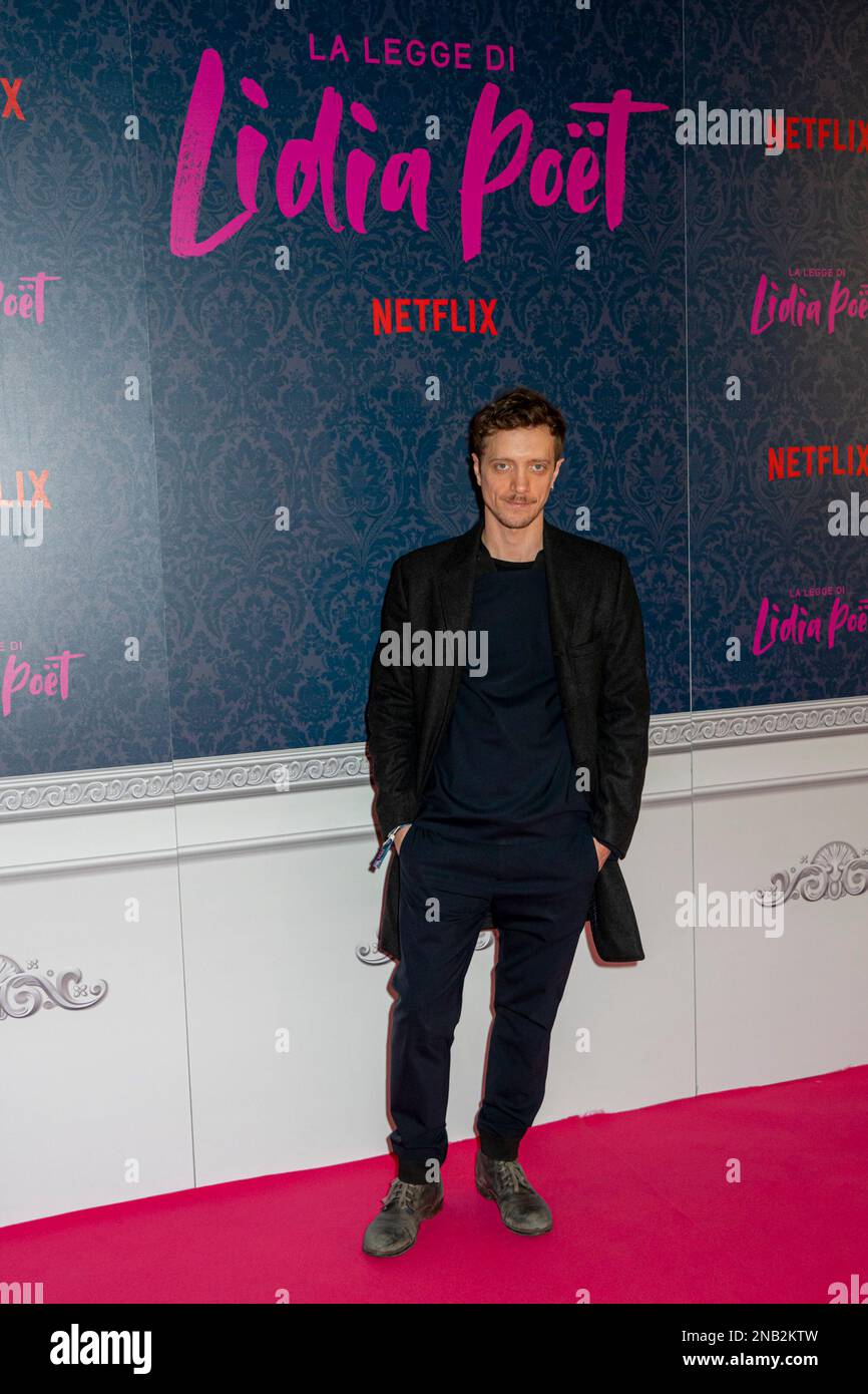 Turin, Italy. 13th Feb, 2023. Turin. Red carpet of the presentation at ...