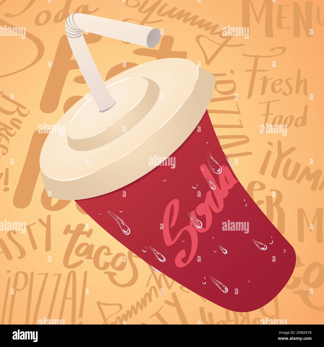 Isolated colored soda cup fast food Vector Stock Vector Image & Art - Alamy
