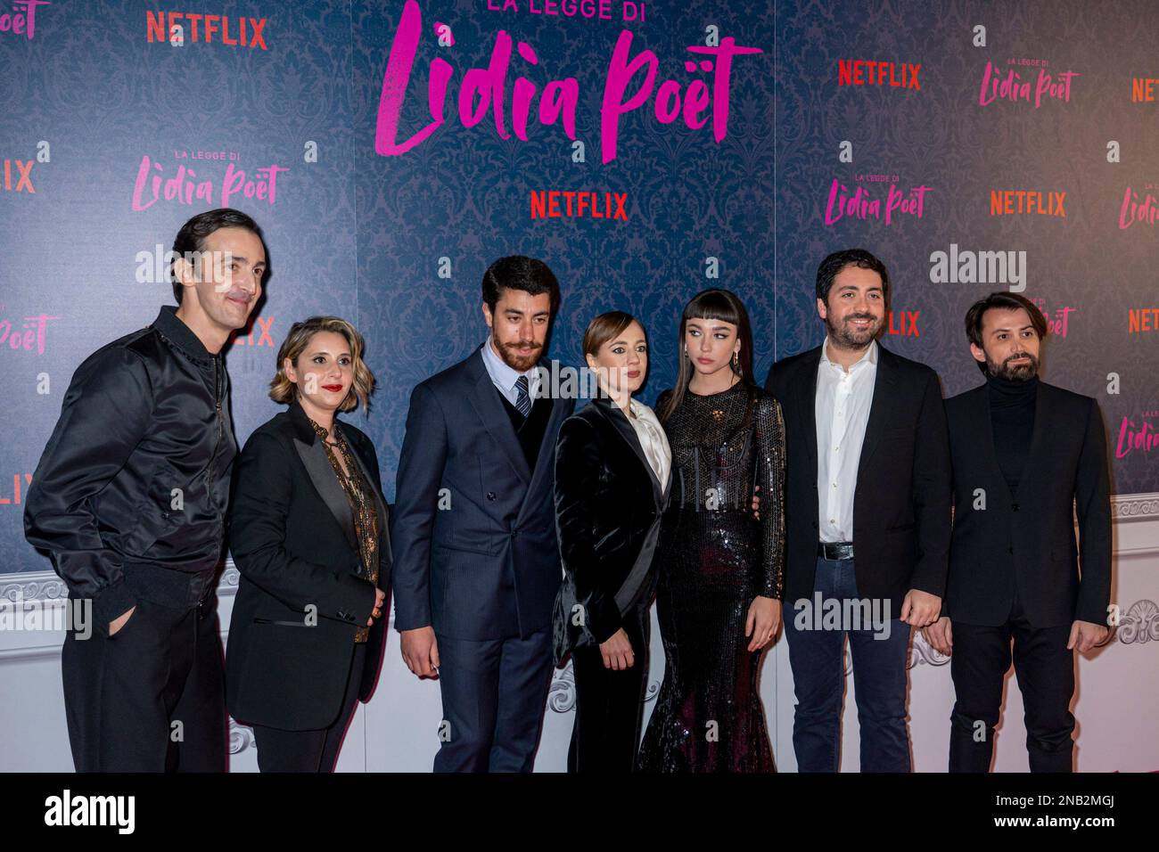 Turin, Italy. 13th Feb, 2023. Turin. Red carpet of the presentation at ...