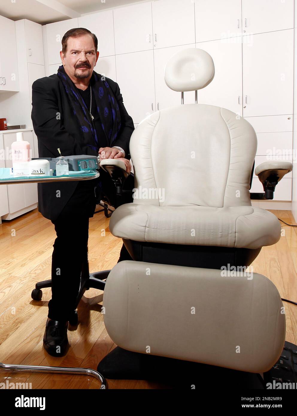 In this Sept. 22, 2011 photo, dermatologist Arnold Klein poses for a ...