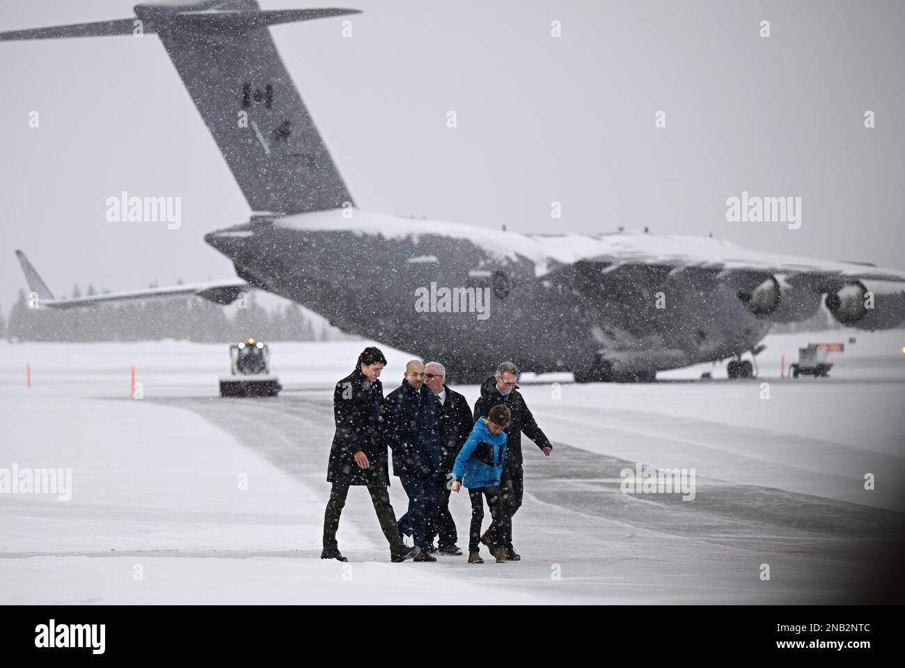 Prime Minister Justin Trudeau (left),Yukon Premier Ranj Pillai, a ...