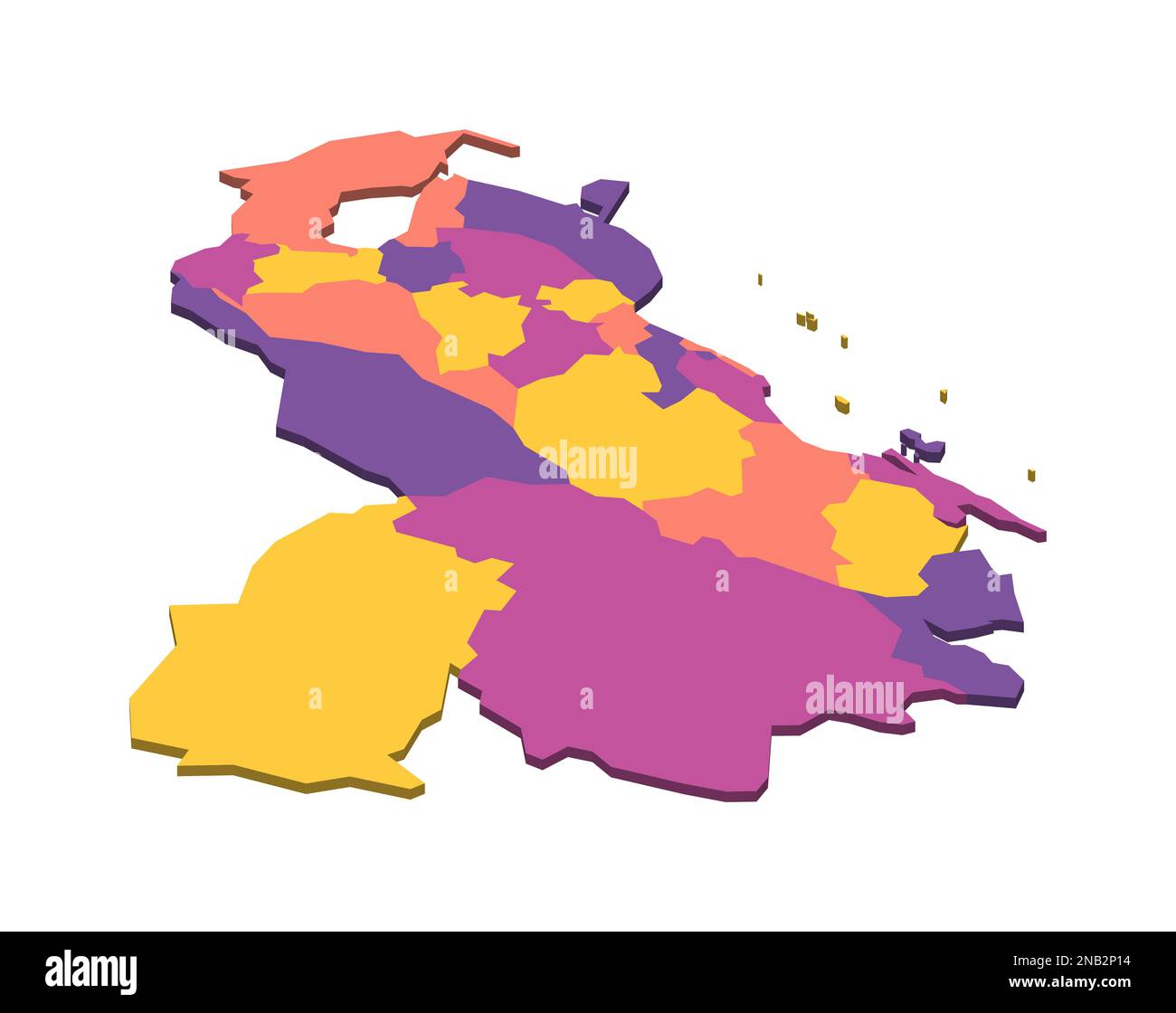 Venezuela political map of administrative divisions - states, capital ...