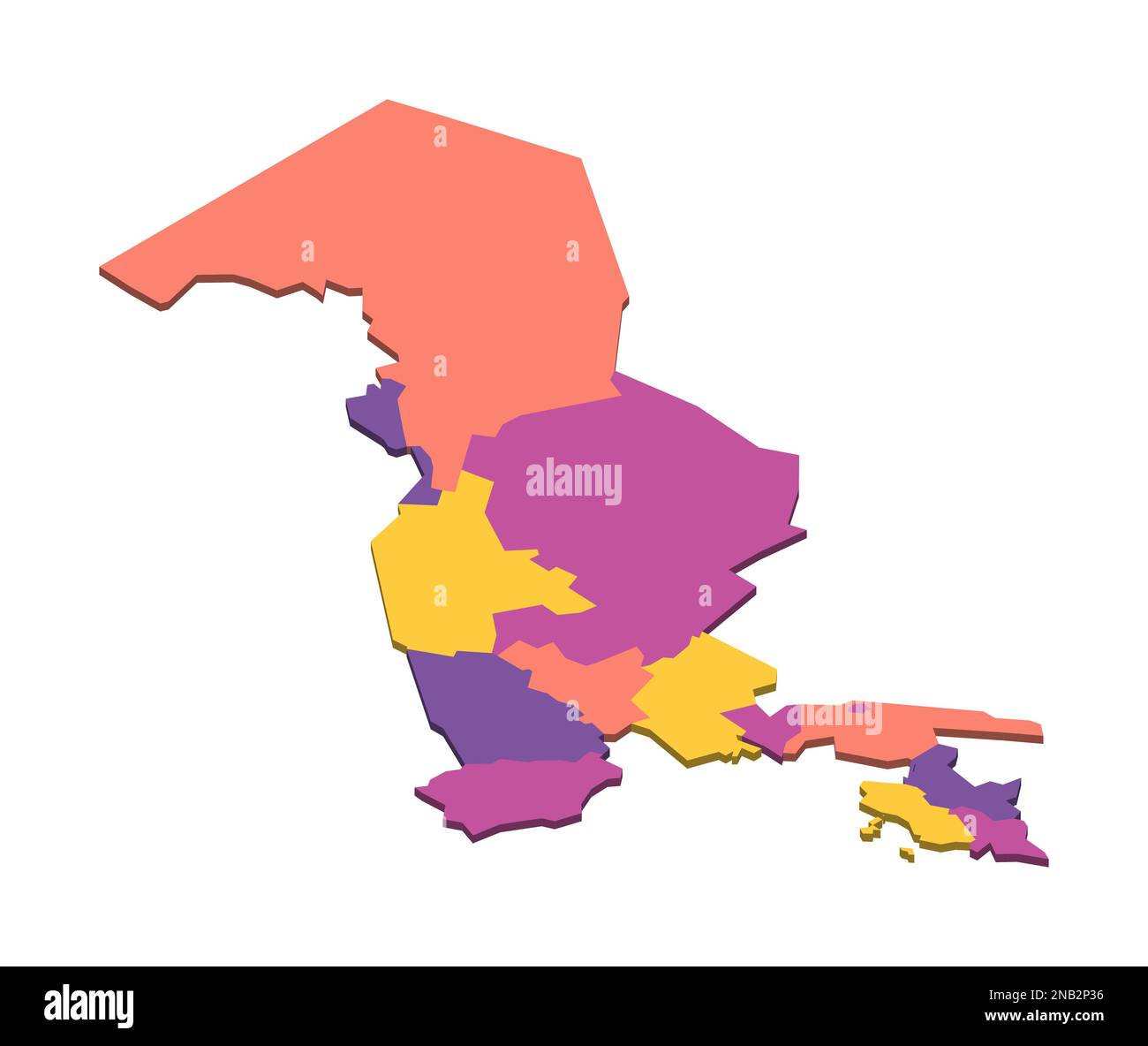 Uzbekistan political map of administrative divisions - regions ...