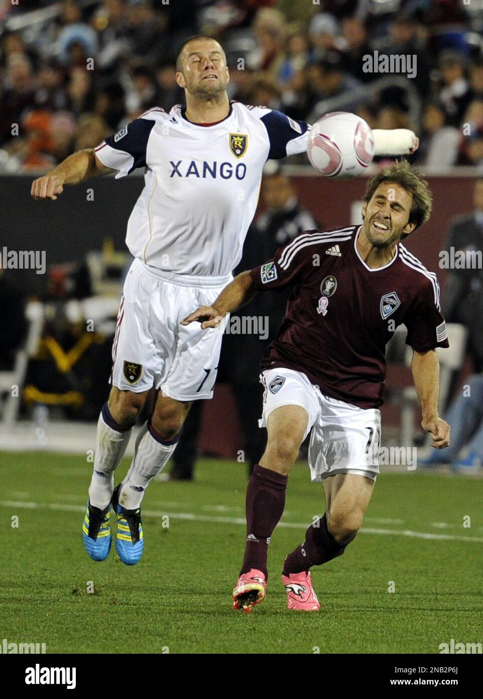 Real Salt Lake defender Chris Wingert (17) and Colorado Rapids ...