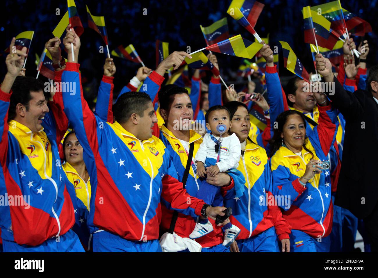 Venezuela's athletes march during the opening ceremonies for the 2011 ...