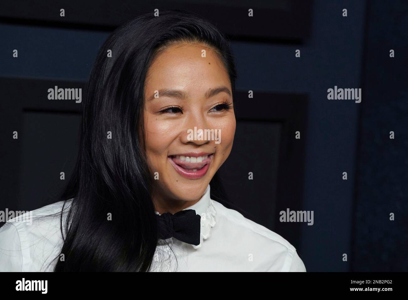 Stephanie Hsu arrives at the 95th Academy Awards Nominees Luncheon on ...