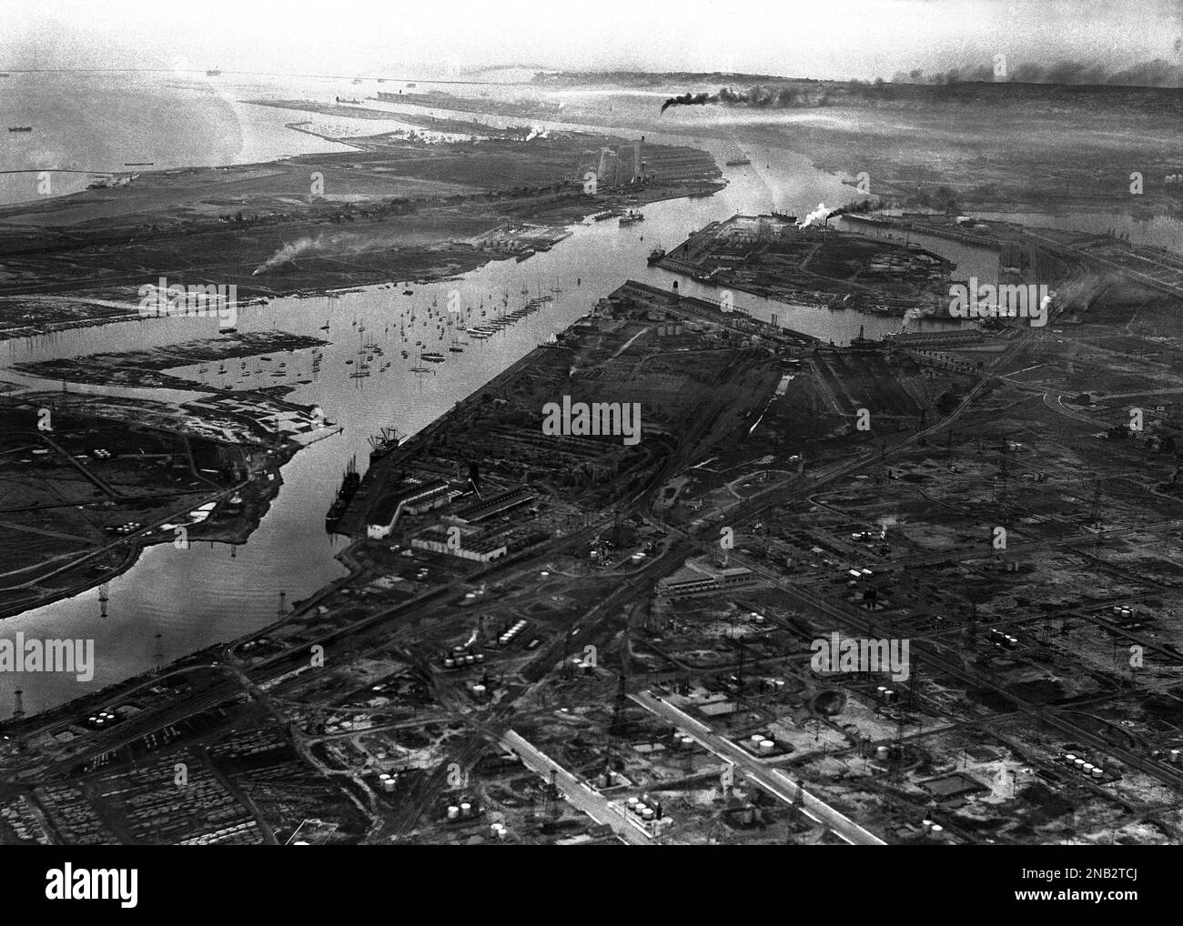 Aerial view of part of Los Angeles harbor, on Feb. 1, 1938. (AP Photo ...